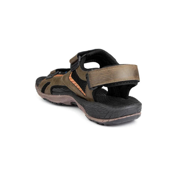 Mens Brown Hook Fasten Sandals